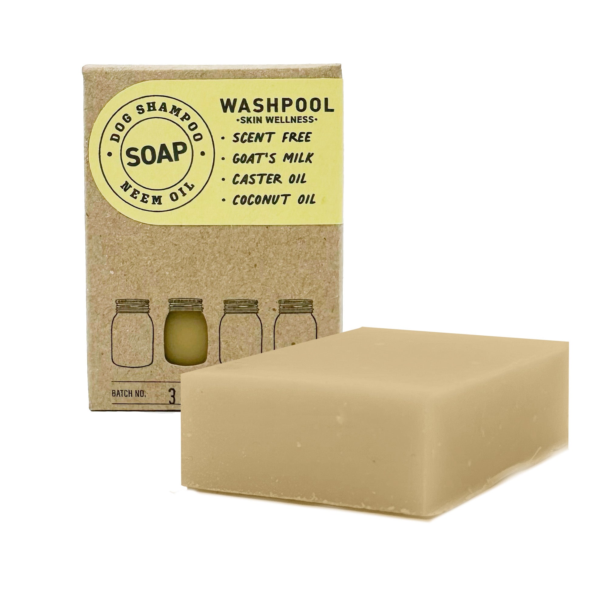 Scent-Free Dog Shampoo Soap with Neem Oil – Mudbrick Herb Cottage