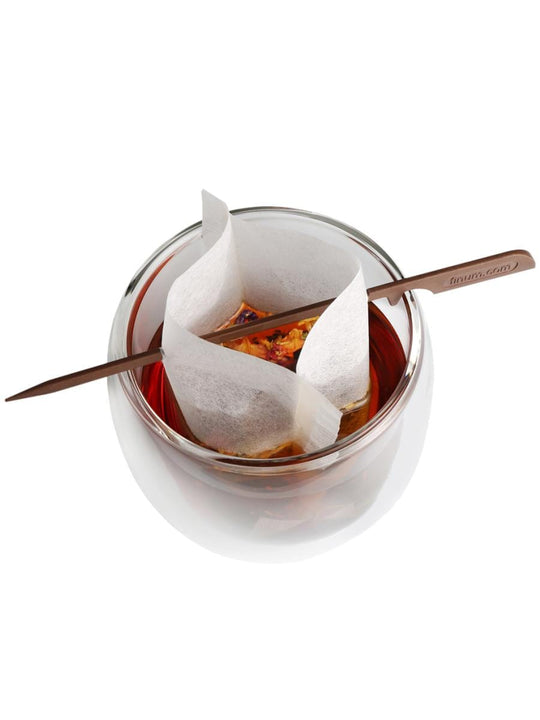 Finum 100 Paper Tea Cup Filters with Stick - Mudbrick Herb Cottage