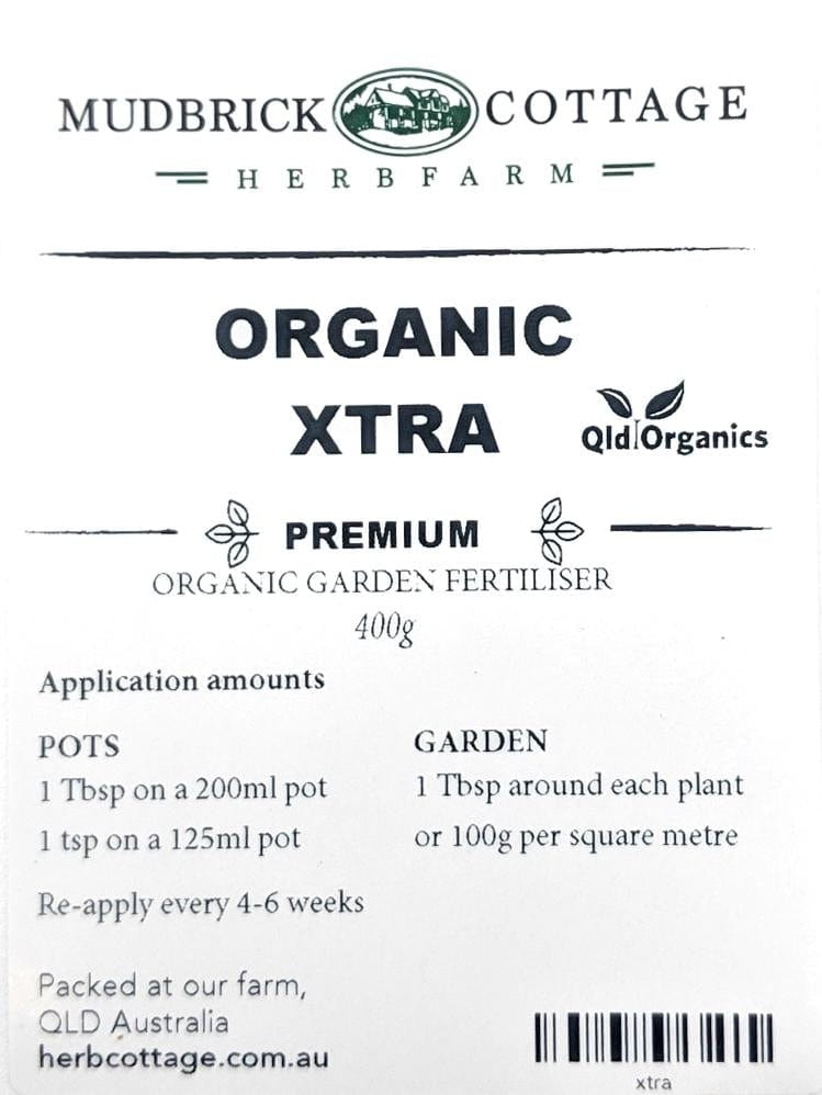 Organic Xtra Fertiliser (400g) - Mudbrick Herb Cottage